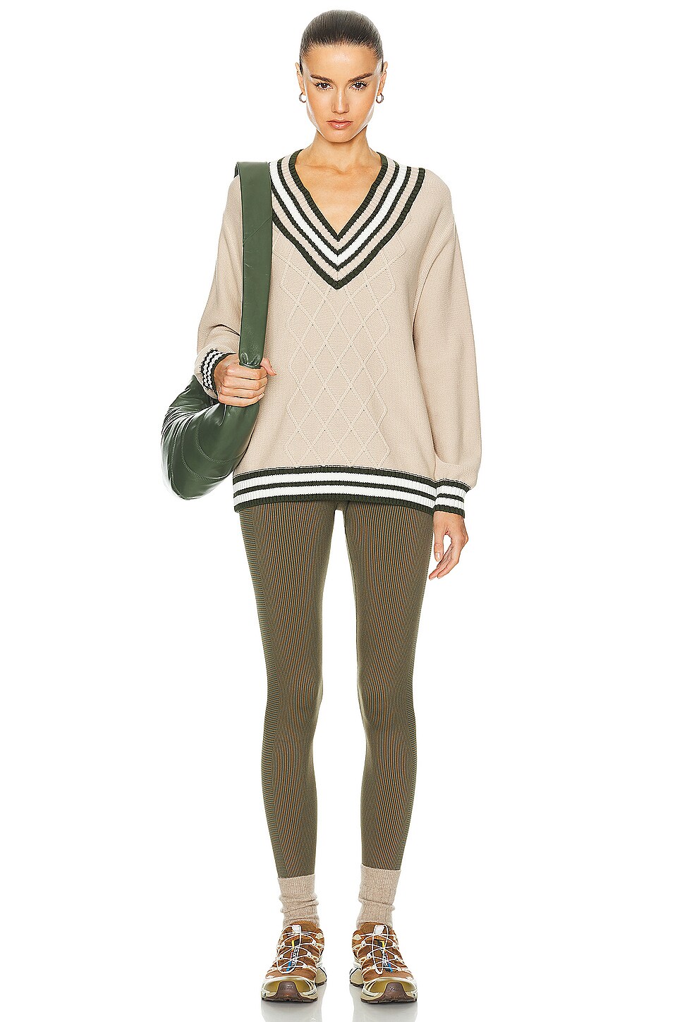 THE UPSIDE Pilot Louie Sweater in Pebble | FWRD