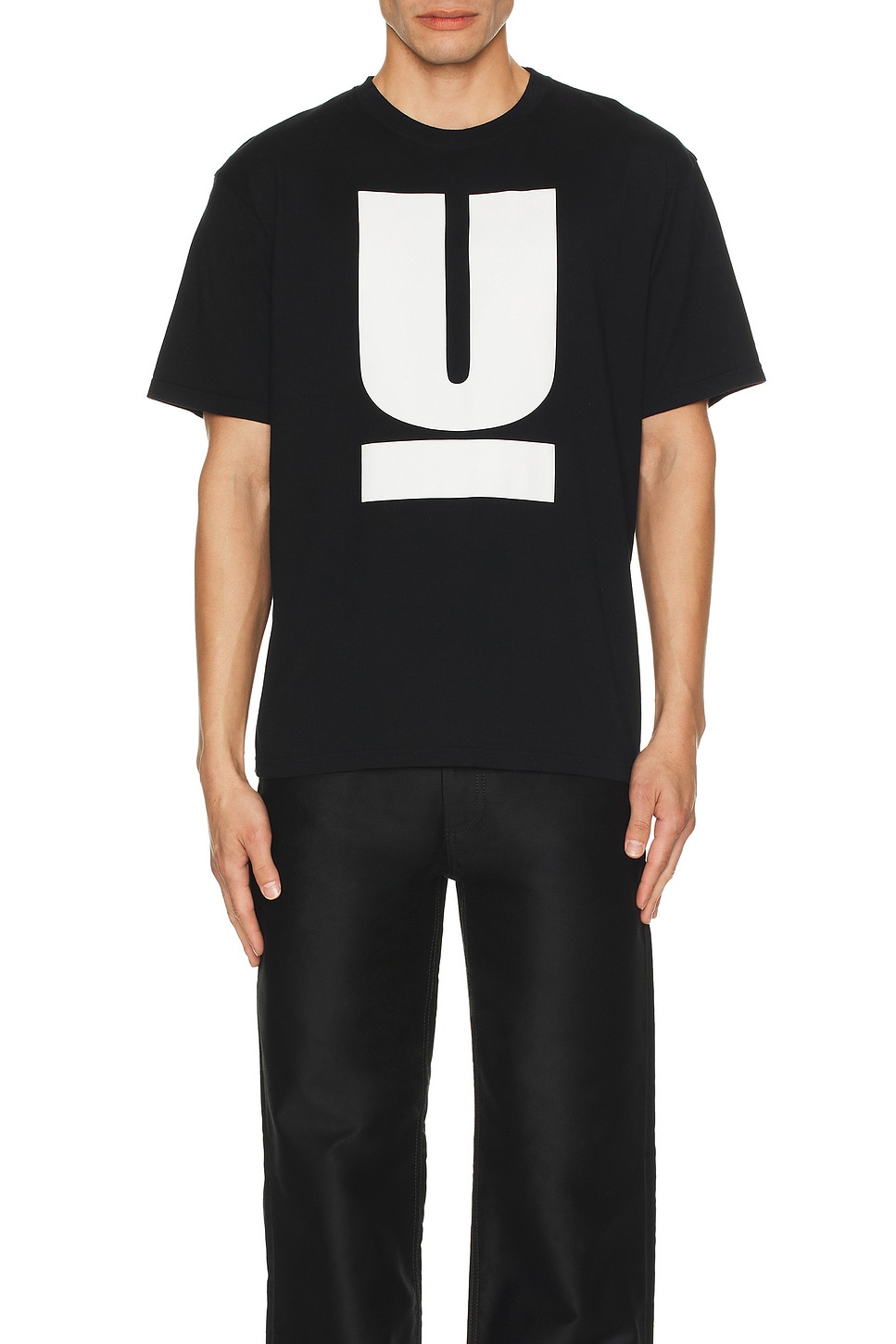 Undercover U Logo Tee in Black | FWRD