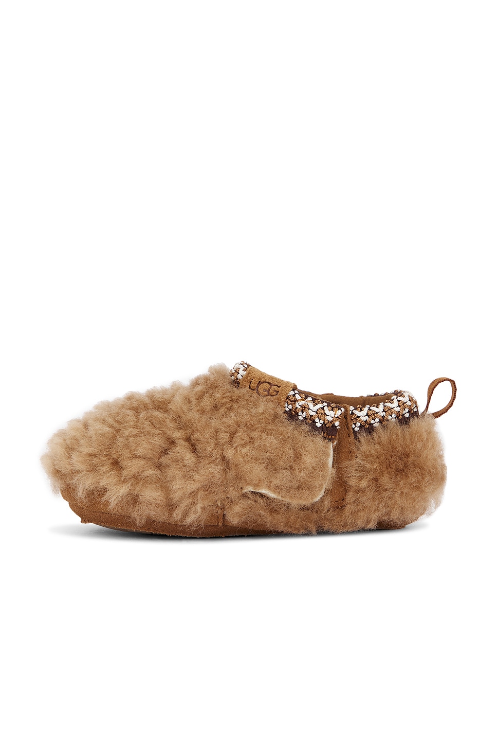 UGG Baby Tasman Maxi Curly Slipper in Chestnut | FWRD