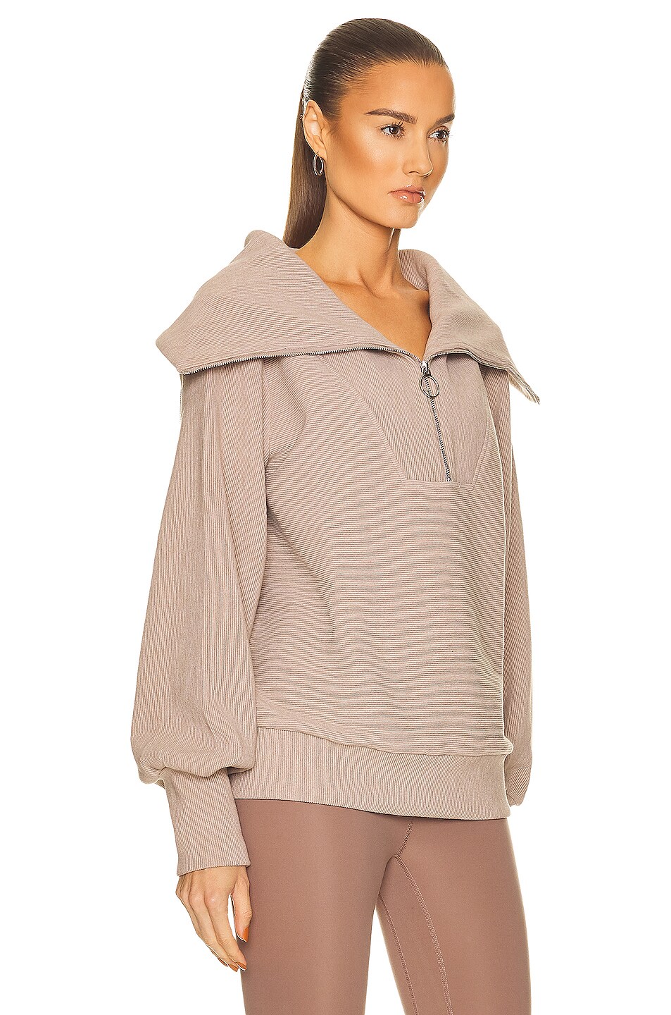 Varley Vine Half Zip in Taupe Marl | FWRD