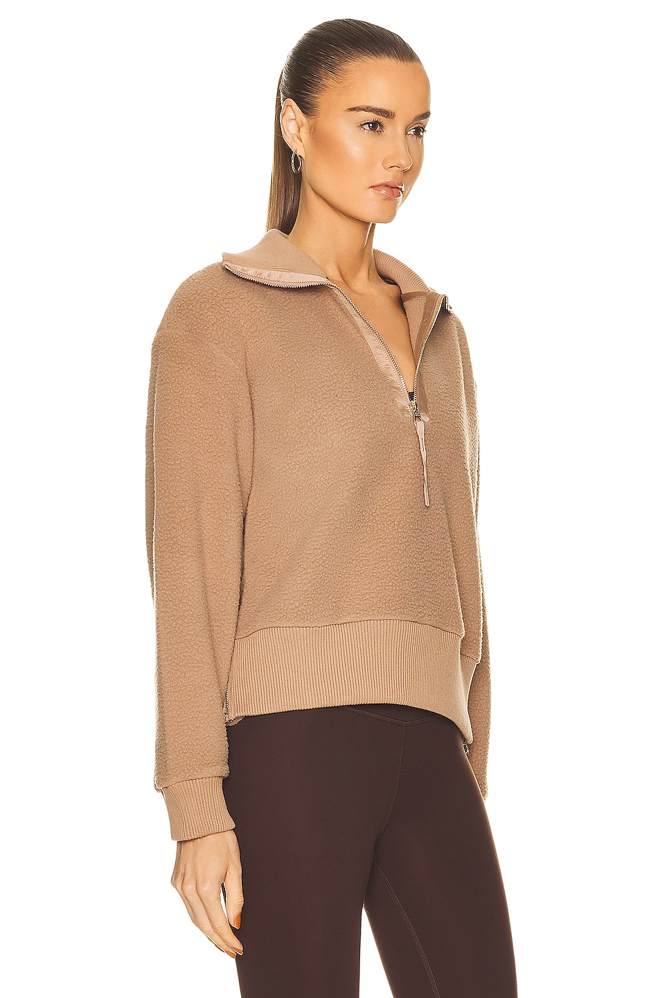 Varley Roselle Half Zip Fleece in Chanterelle | FWRD