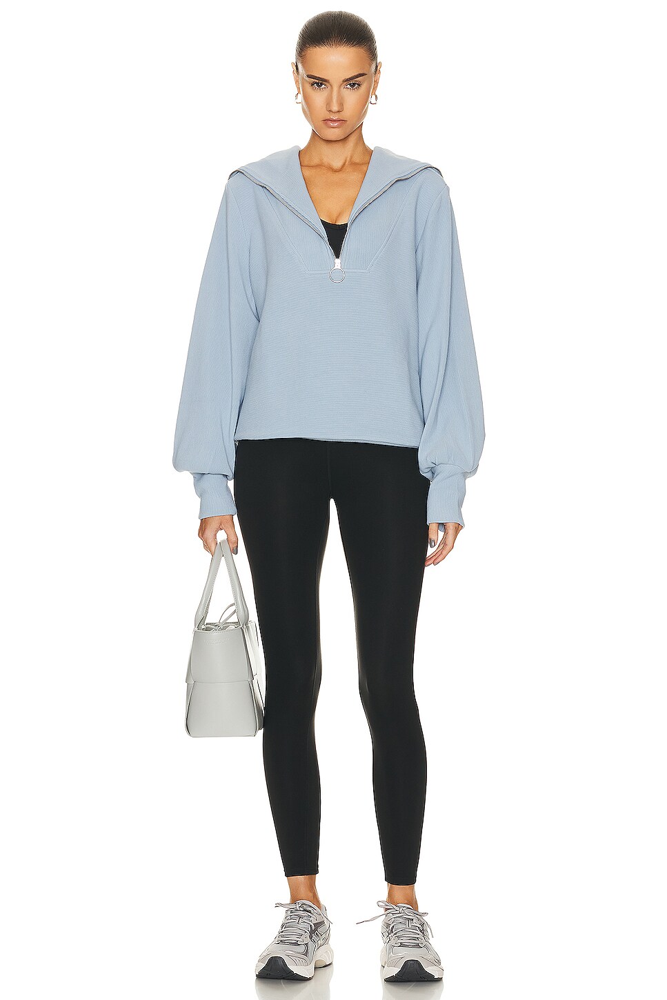 Varley Vine Half Zip Sweater in Dusty Blue | FWRD