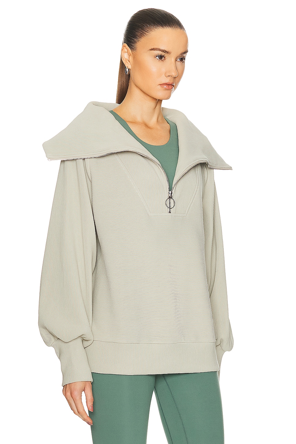 Varley Vine Half Zip Sweater in Abbey Stone | FWRD