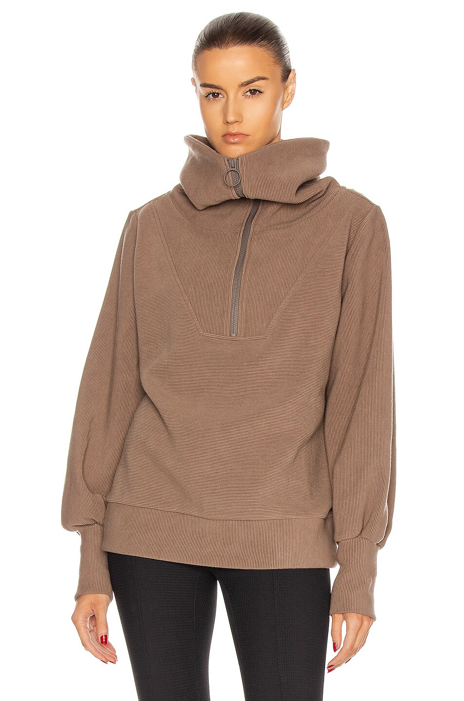 Varley Vine Half Zip Sweatshirt in Morel | FWRD