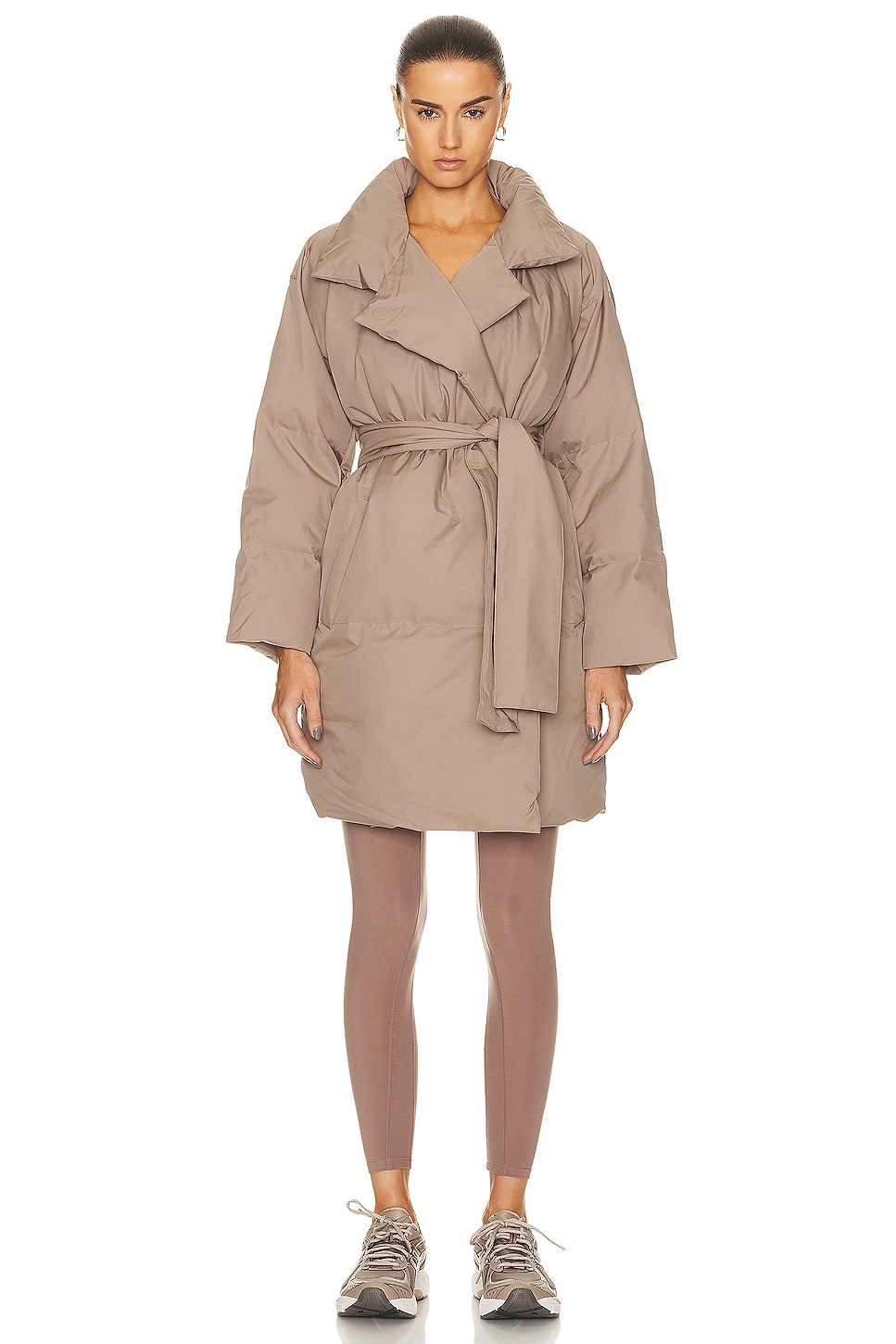 Varley Lanark Wrap Coat in Pine Bark | FWRD