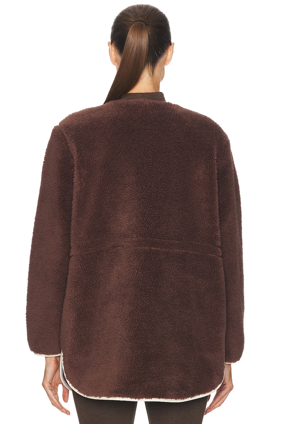 Varley Angelina Sherpa Coat in French Roast | FWRD