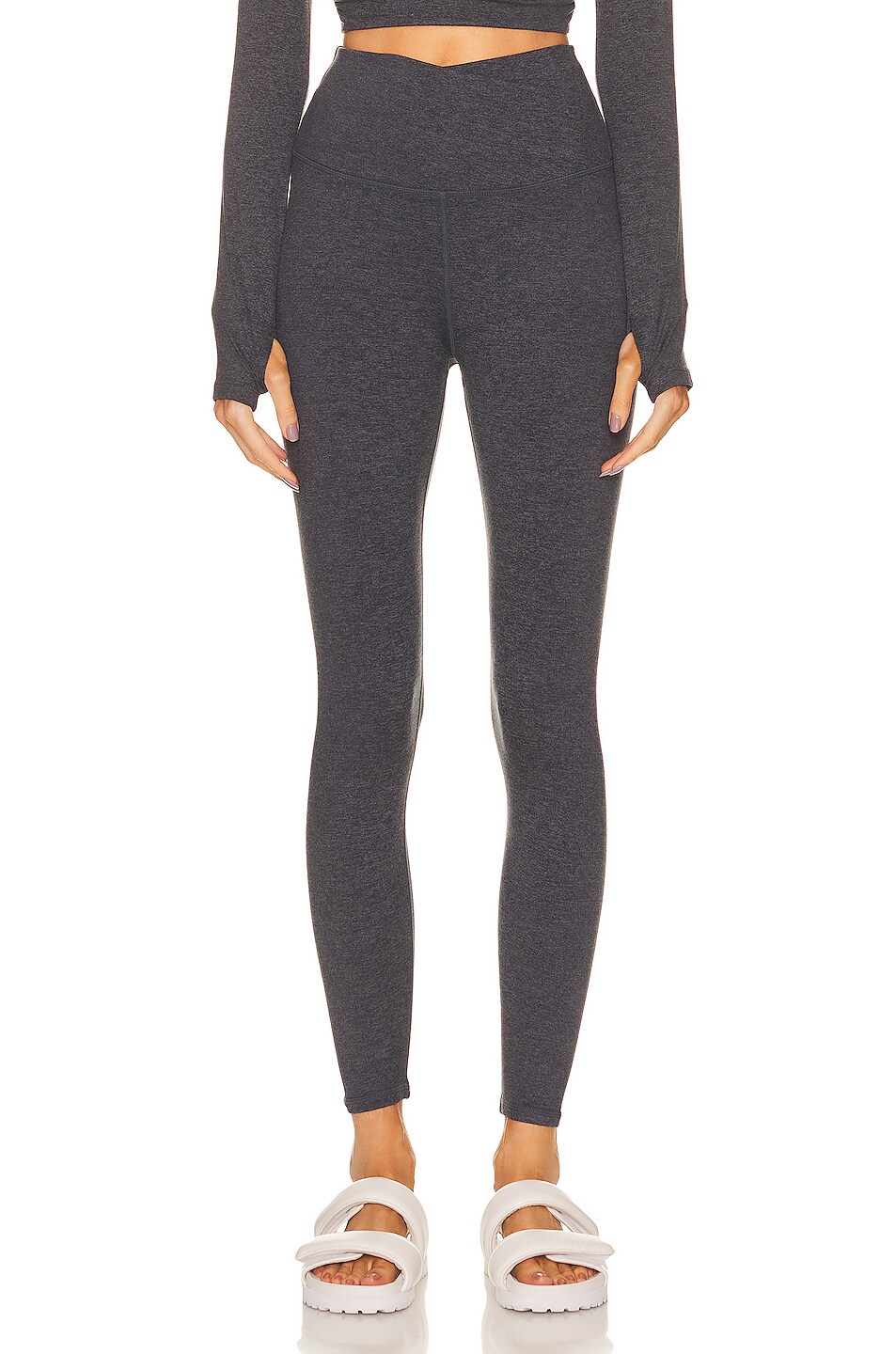Varley Always Warm Super High Rise Legging in Black Marl | FWRD