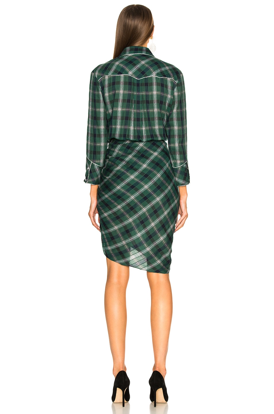 Veronica Beard Sierra Dress in Green & Silver | FWRD