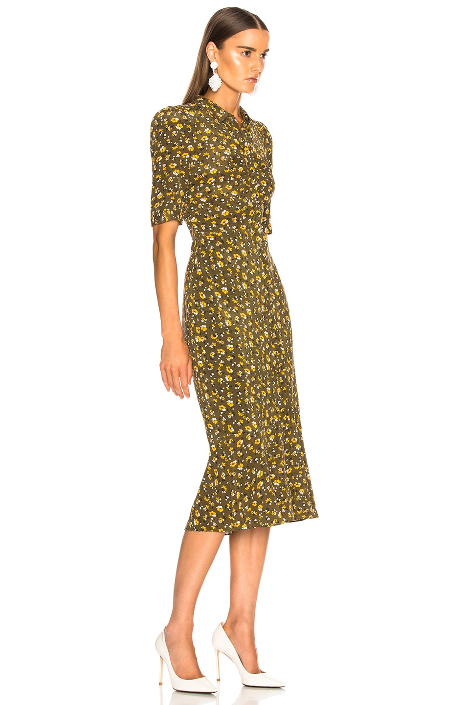 Veronica Beard Pike Dress in Army Multi | FWRD