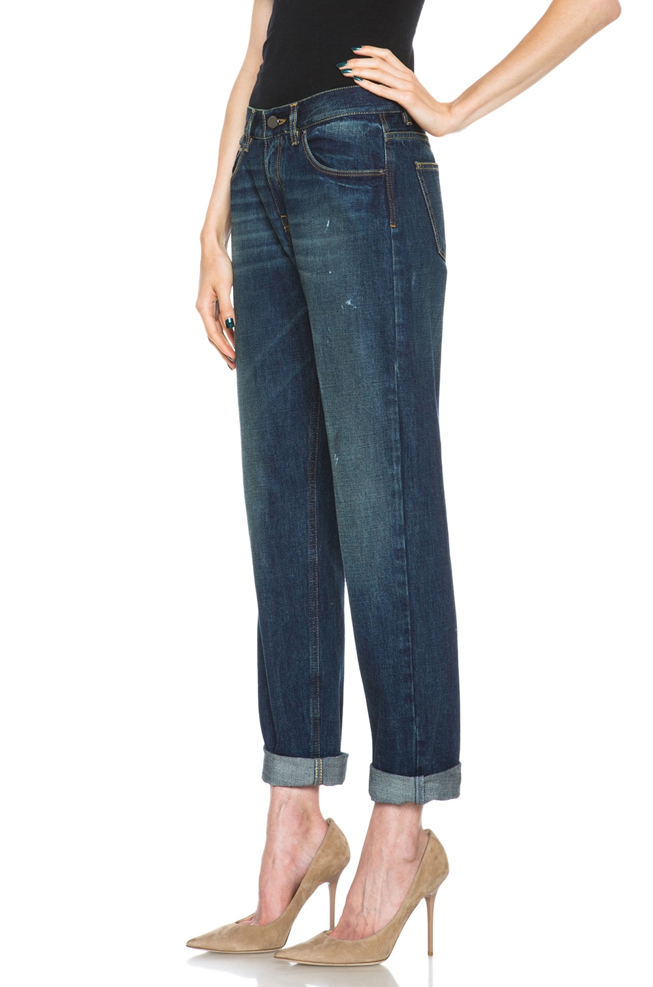 Victoria Beckham Denim Boyfriend Jean in Basq | FWRD