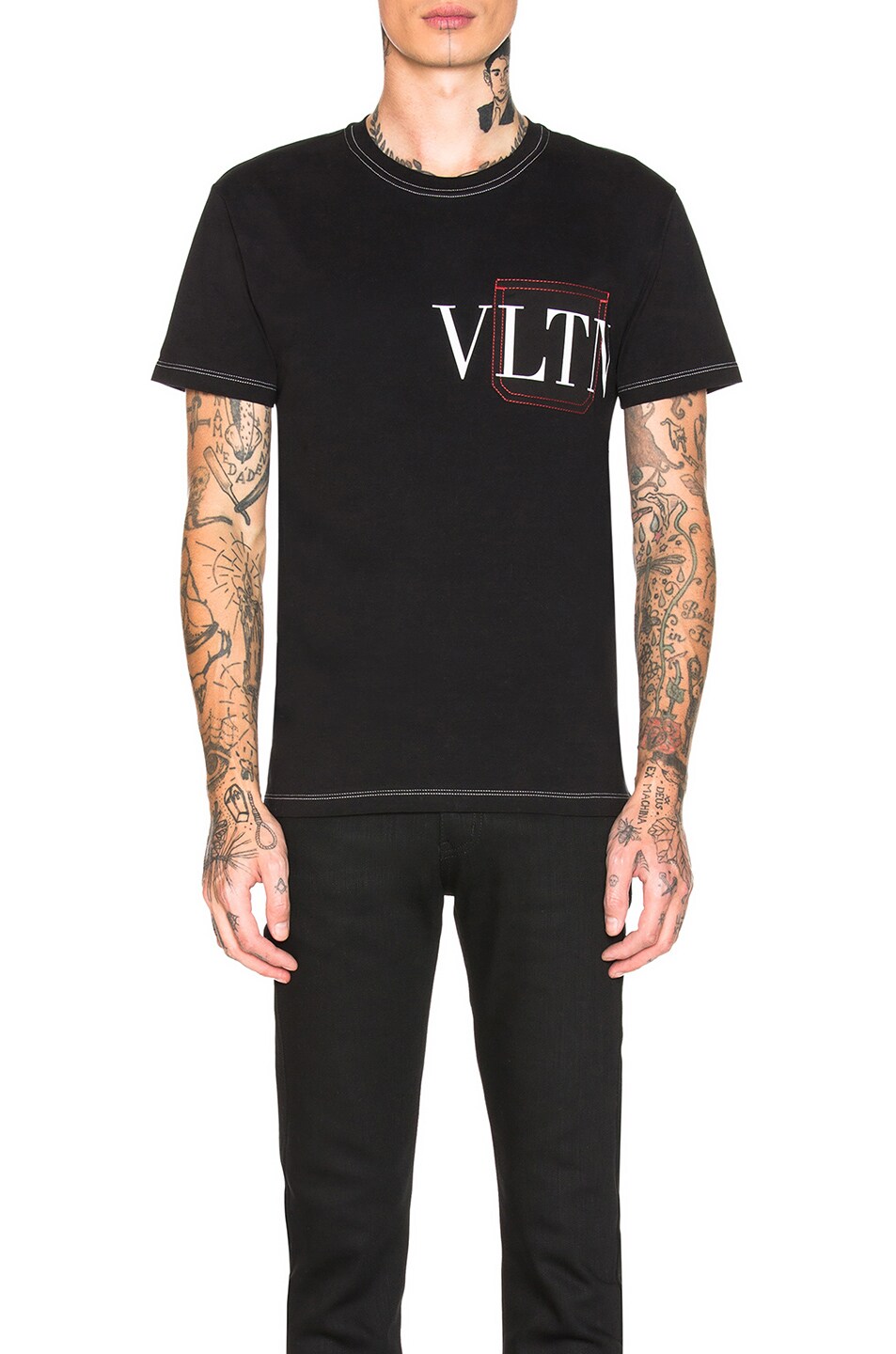 Valentino Garavani VLTN Tee in Black | FWRD