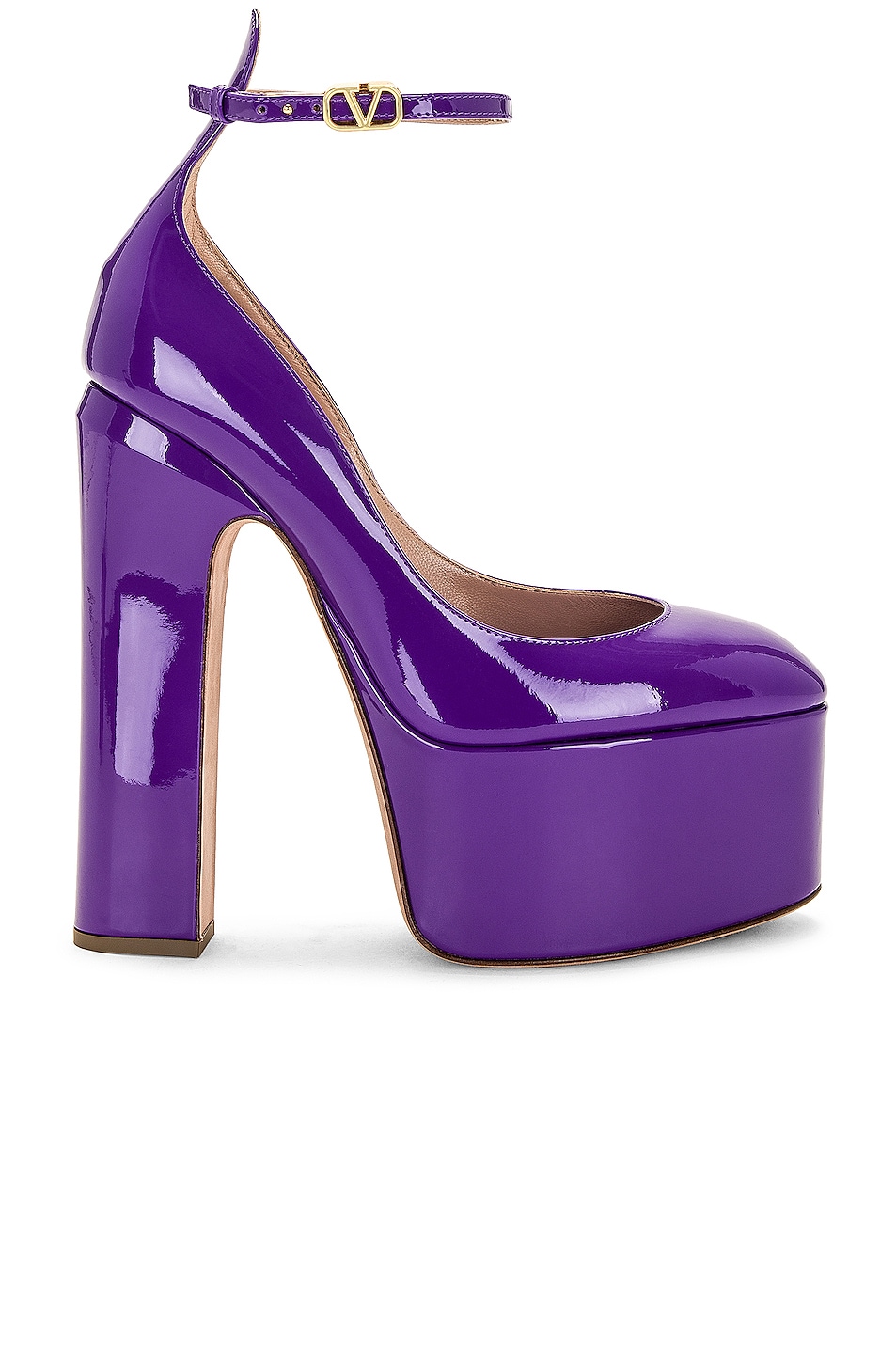 Valentino Garavani Tan-go Platform Pump in Electric Violet | FWRD