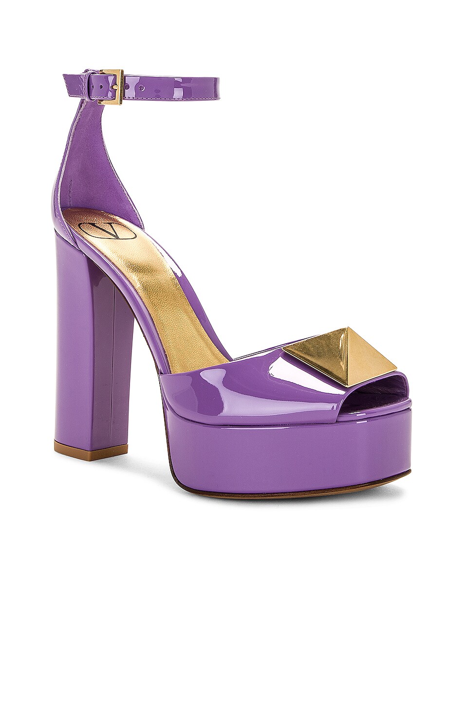 Valentino Garavani Open Toe Platform Pump in Glicine | FWRD