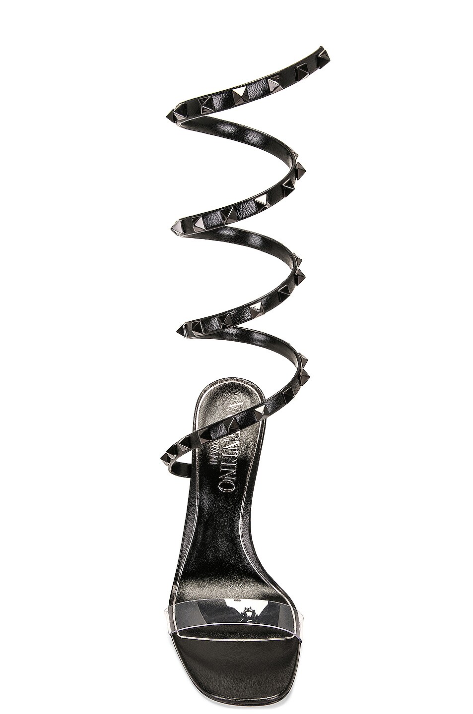 Valentino Garavani Wrap Around Rockstud in Transparent & Nero | FWRD
