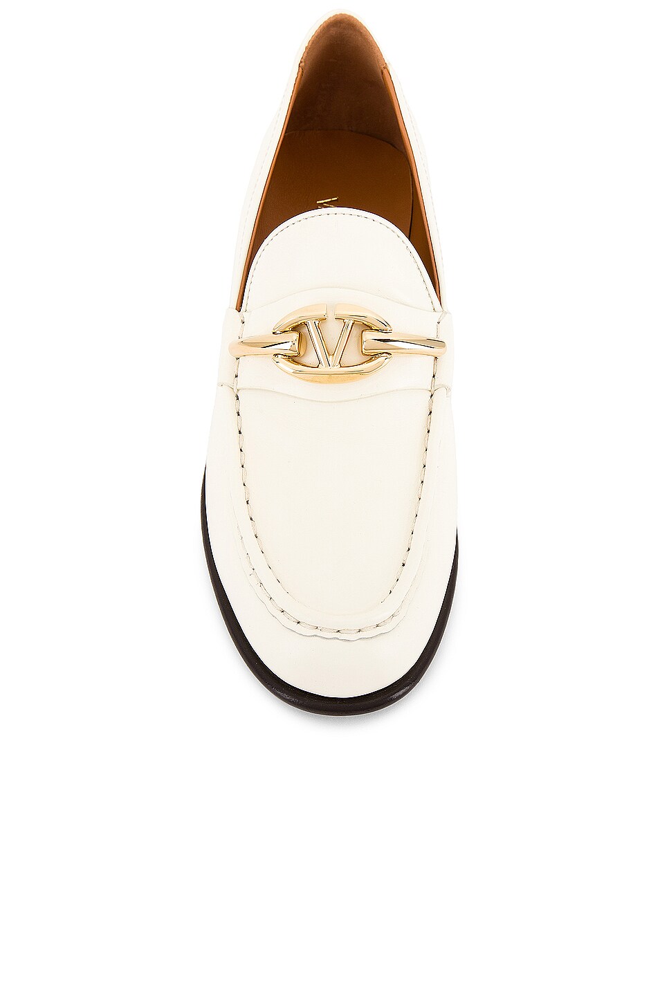Valentino Garavani V Logo Gate Loafer in Ivory | FWRD