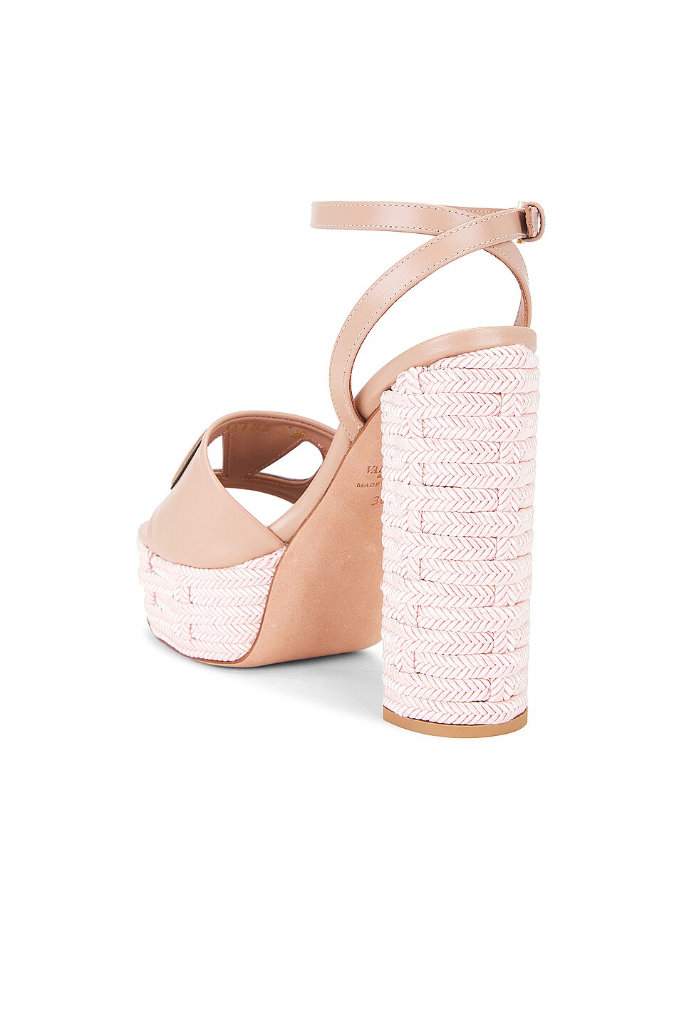Valentino Garavani V Logo Cut Out Sandal in Rose Cannelle, Antique ...
