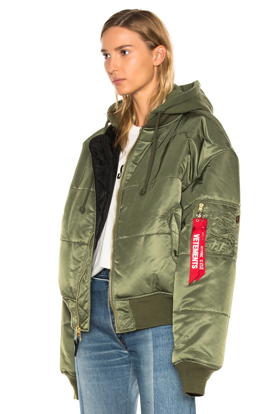 VETEMENTS x Alpha Industries Reversible Bomber Jacket in Green & Black ...