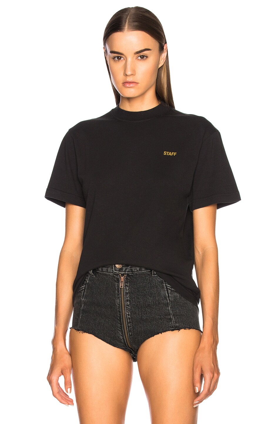VETEMENTS Basic Tee in Black | FWRD