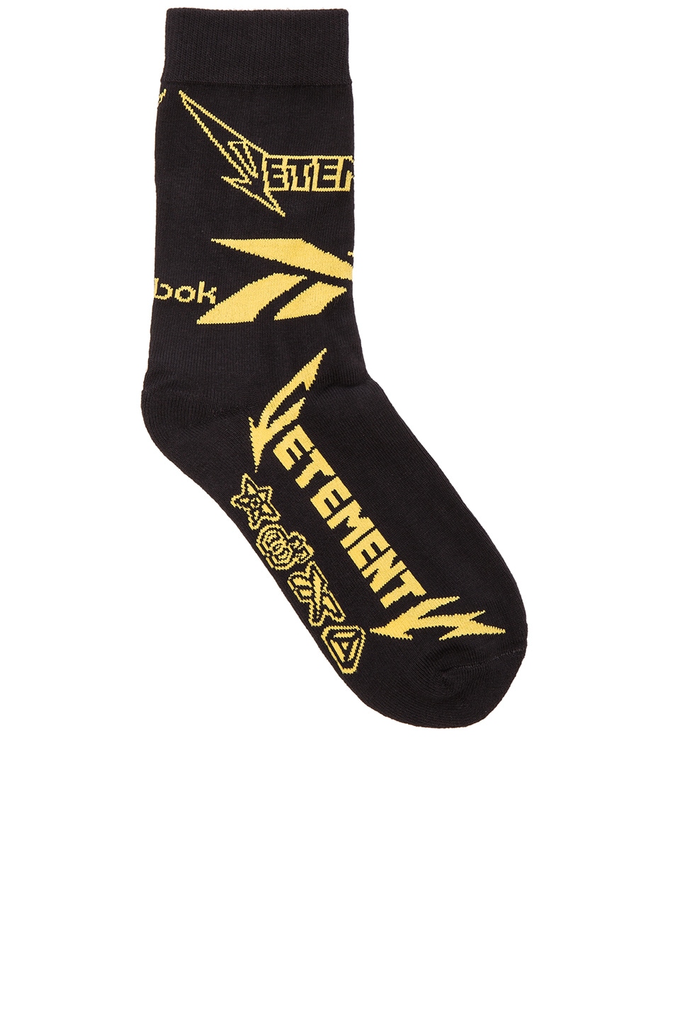 VETEMENTS x Reebok Short Metal Socks in Black | FWRD