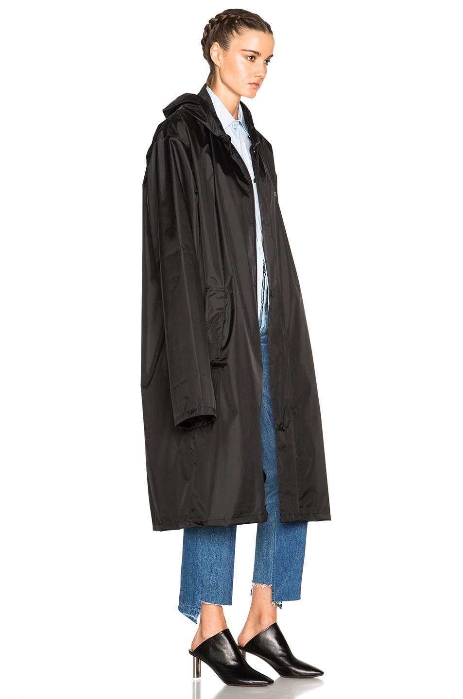 VETEMENTS Rain Coat in Black | FWRD