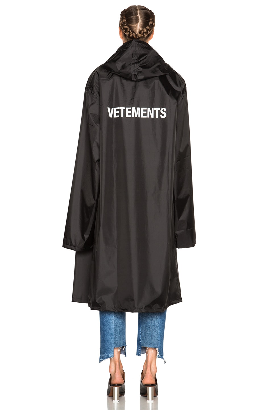 VETEMENTS Rain Coat in Black | FWRD