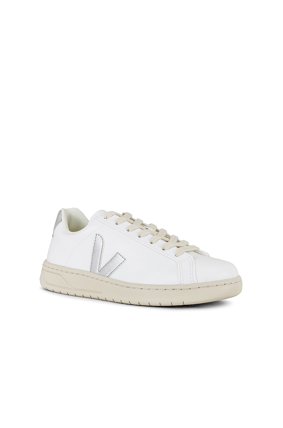 Veja Urca Sneaker in White & Silver | FWRD