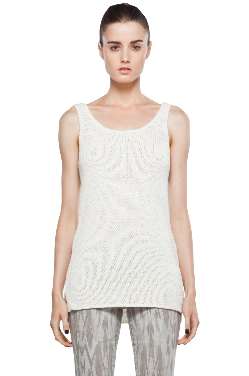 Vince Needleout Tank in Ivory | FWRD
