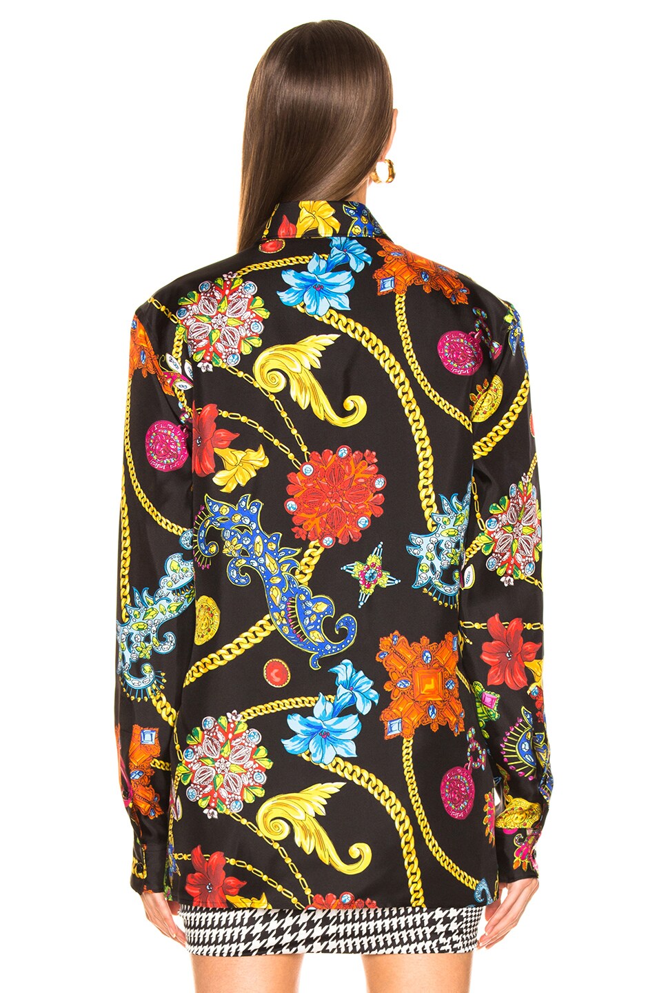 VERSACE Printed Shirt in Black & Multi | FWRD