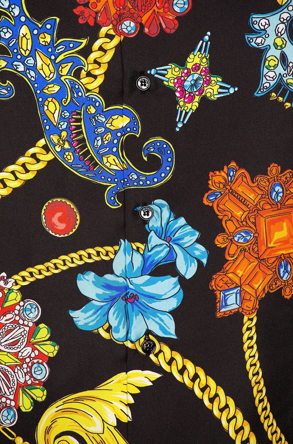 VERSACE Printed Shirt in Black & Multi | FWRD
