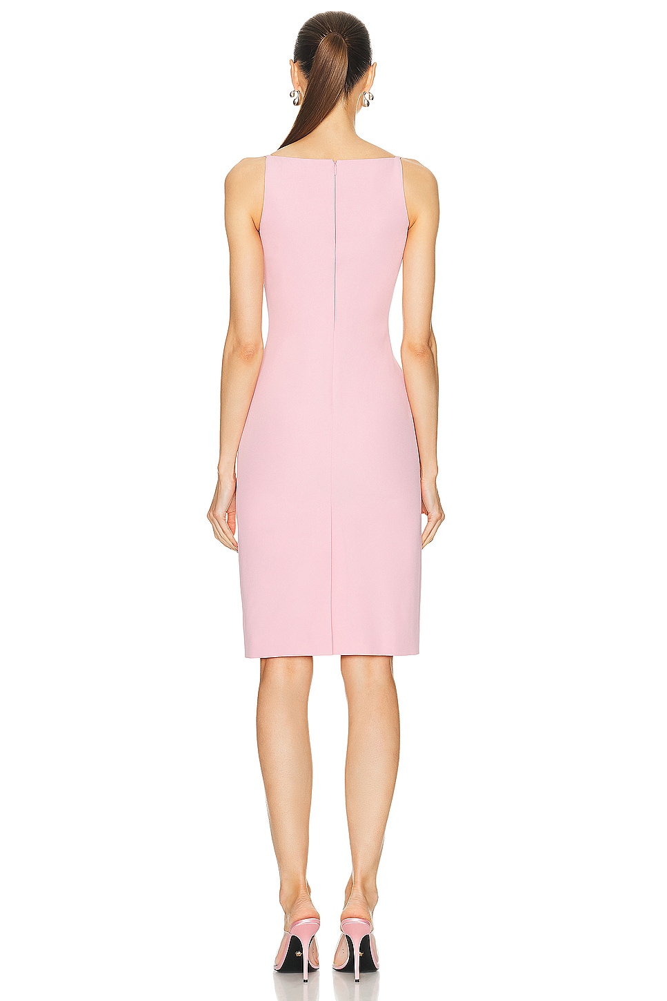 VERSACE Cocktail Enver Satin Dress in Pale Pink | FWRD