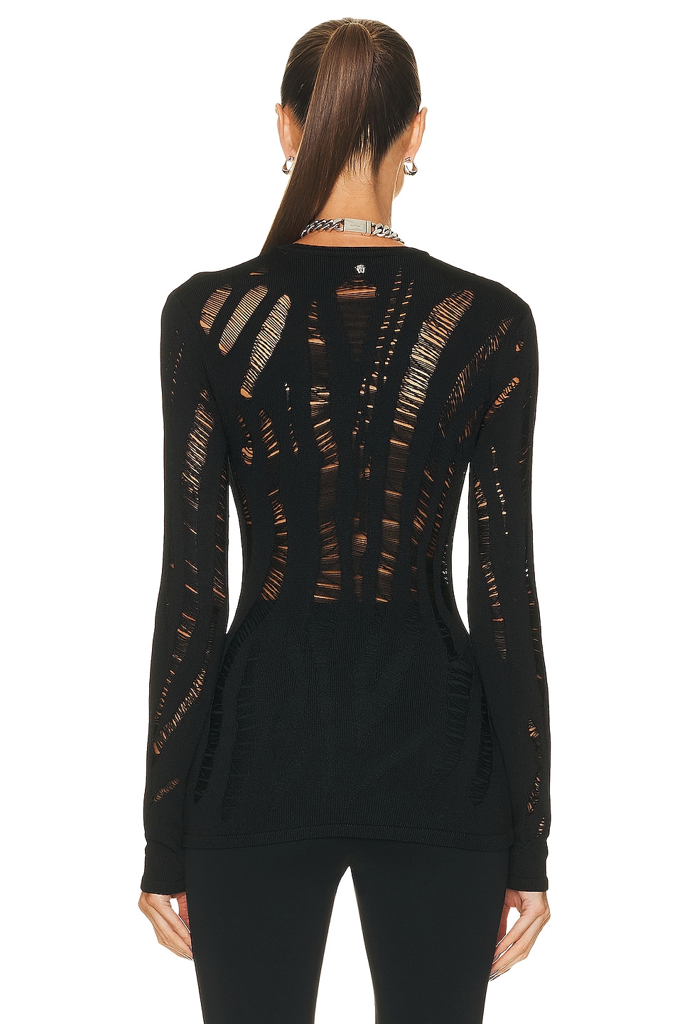 VERSACE Knit Sweater in Black | FWRD