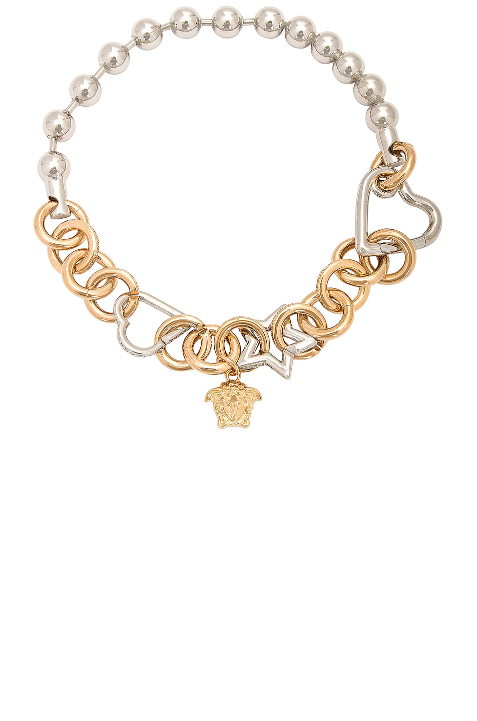 VERSACE Medusa Chain Necklace in Palladio & Oro | FWRD