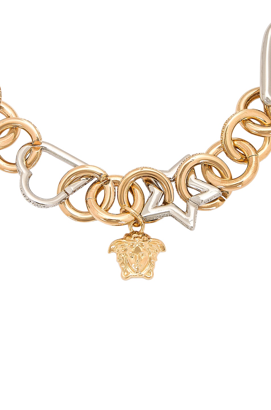 VERSACE Medusa Chain Necklace in Palladio & Oro | FWRD