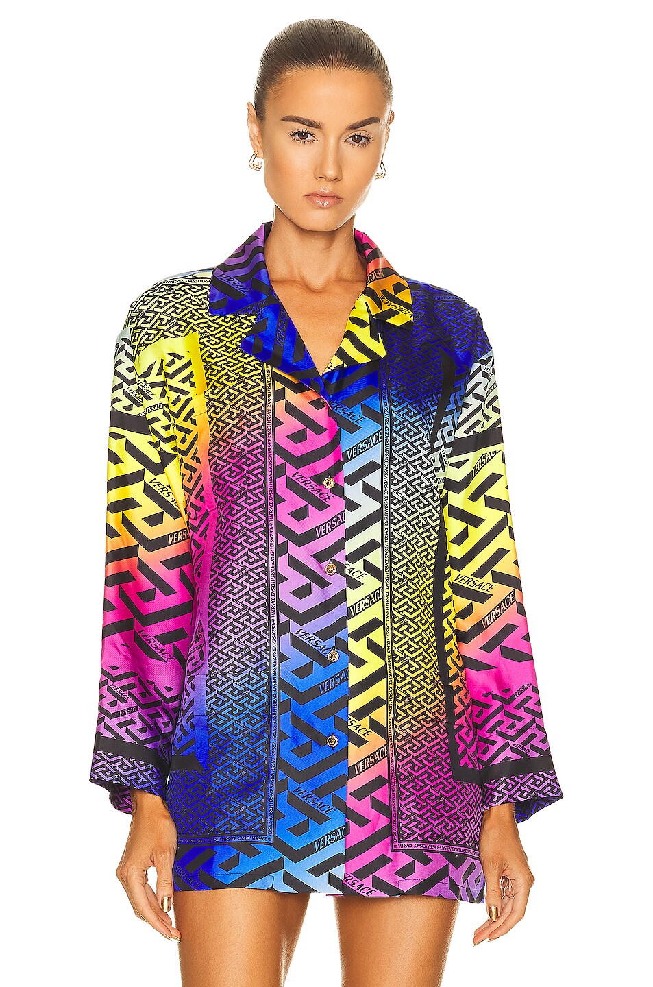 VERSACE Monogram Multi Foulard Jacket in Multicolor | FWRD