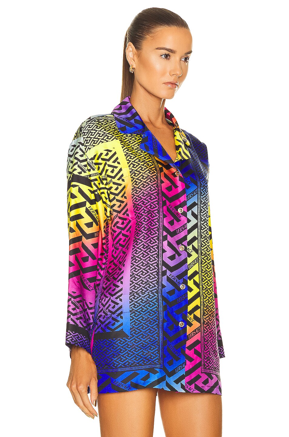 VERSACE Monogram Multi Foulard Jacket in Multicolor | FWRD