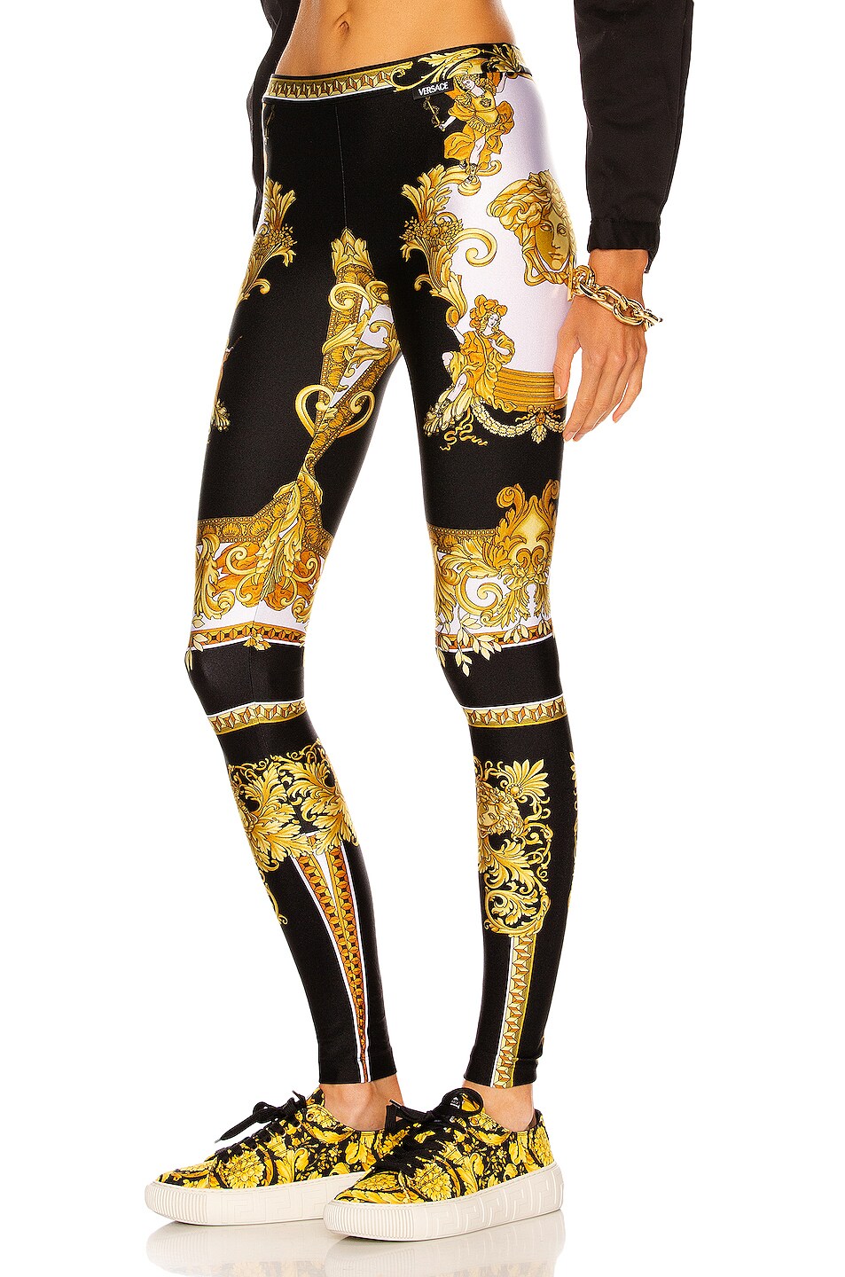VERSACE Renaissance Legging in Nero & Oro | FWRD