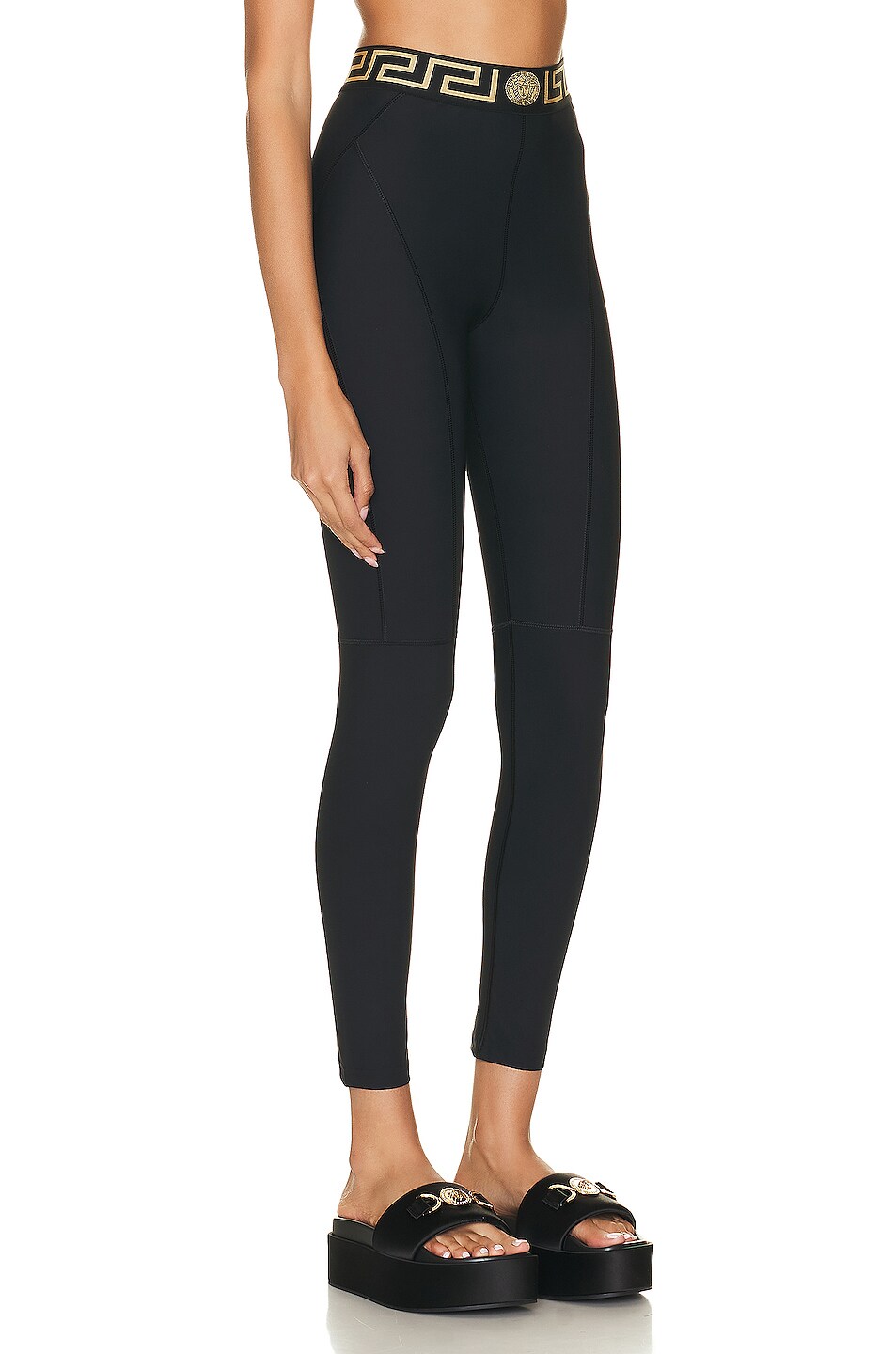 VERSACE Gym Legging in Black | FWRD