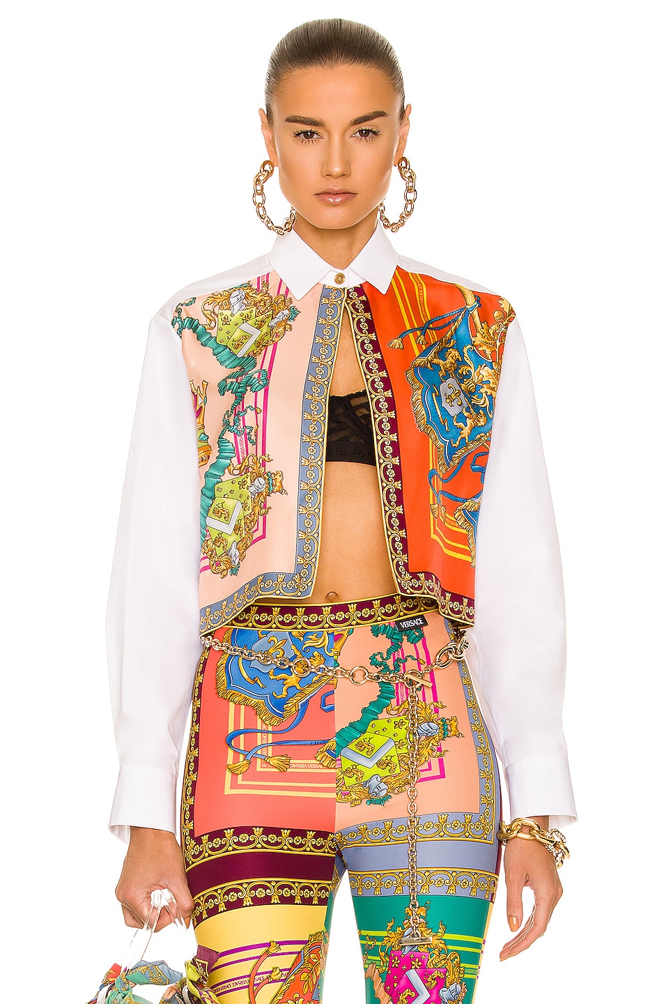 VERSACE Long Sleeve Shirt in Bianco | FWRD