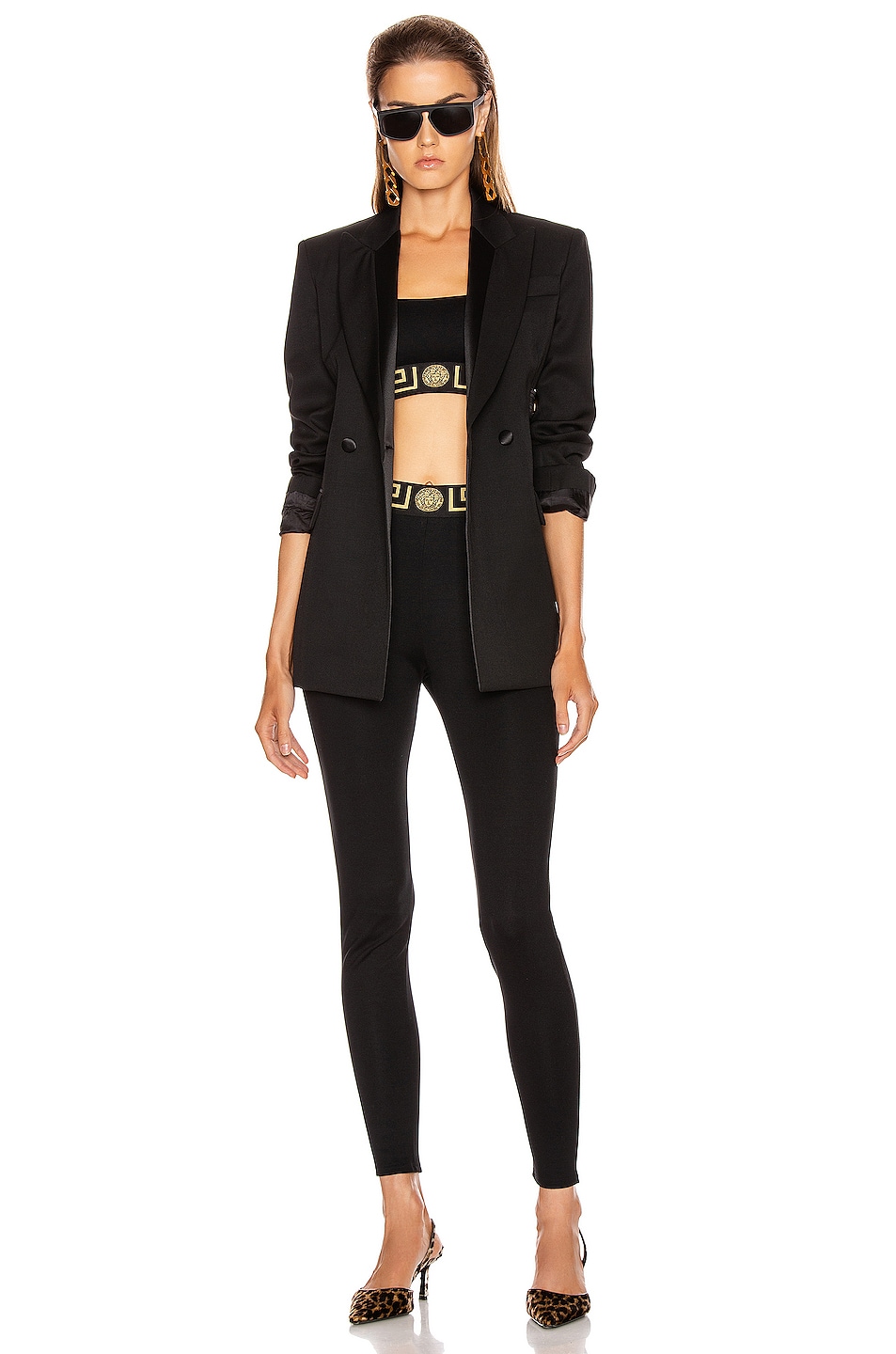 VERSACE Bra Top in Black | FWRD