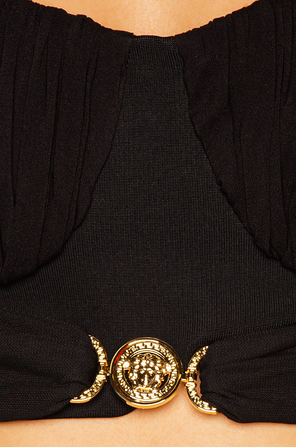 VERSACE Crop Top in Black | FWRD