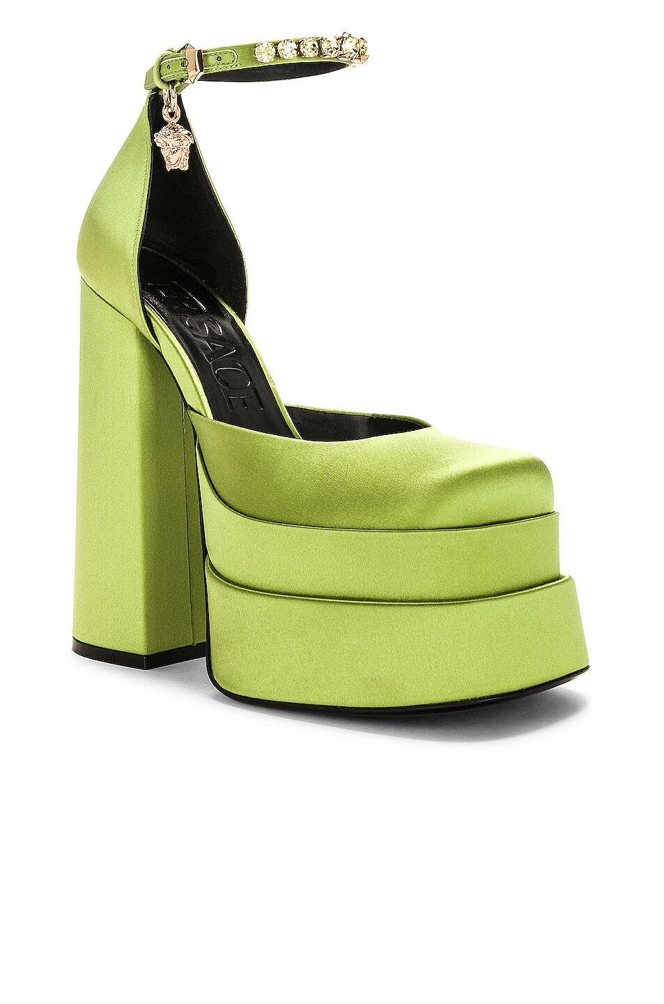 VERSACE Medusa Platform Pump in Acid Lime | FWRD