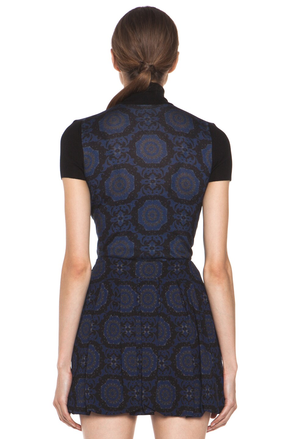 Versus Silk-Blend Turtleneck Top in Midnight Print | FWRD