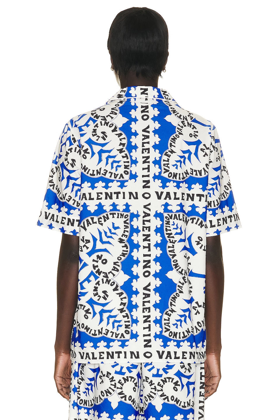 Valentino Camicia Maniche Corte in Blu | FWRD