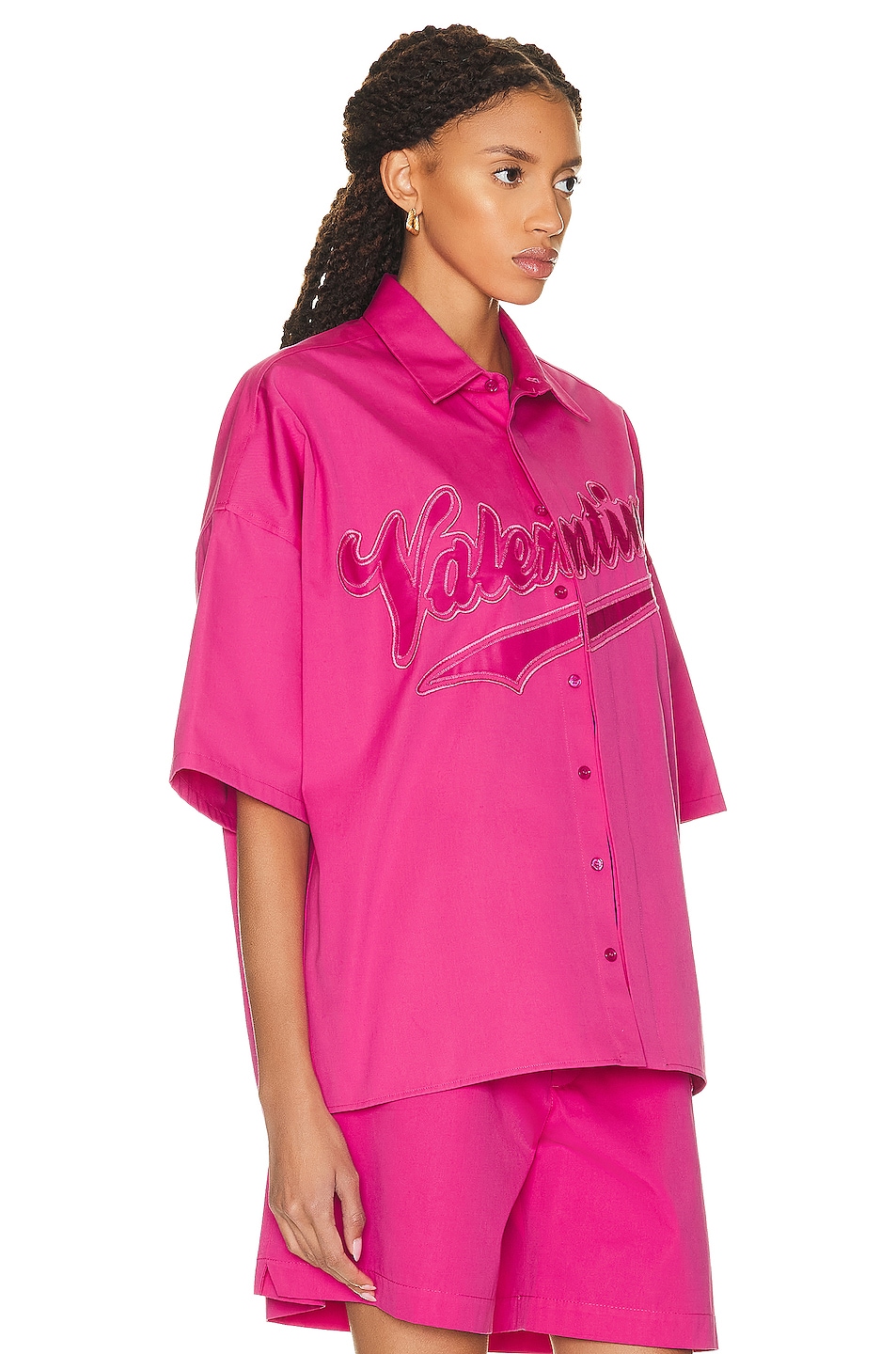 Valentino Camica Maniche Corte in Pink | FWRD
