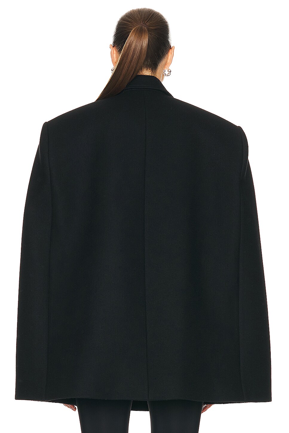 WARDROBE.NYC Double Breasted Crop Cape in Black | FWRD