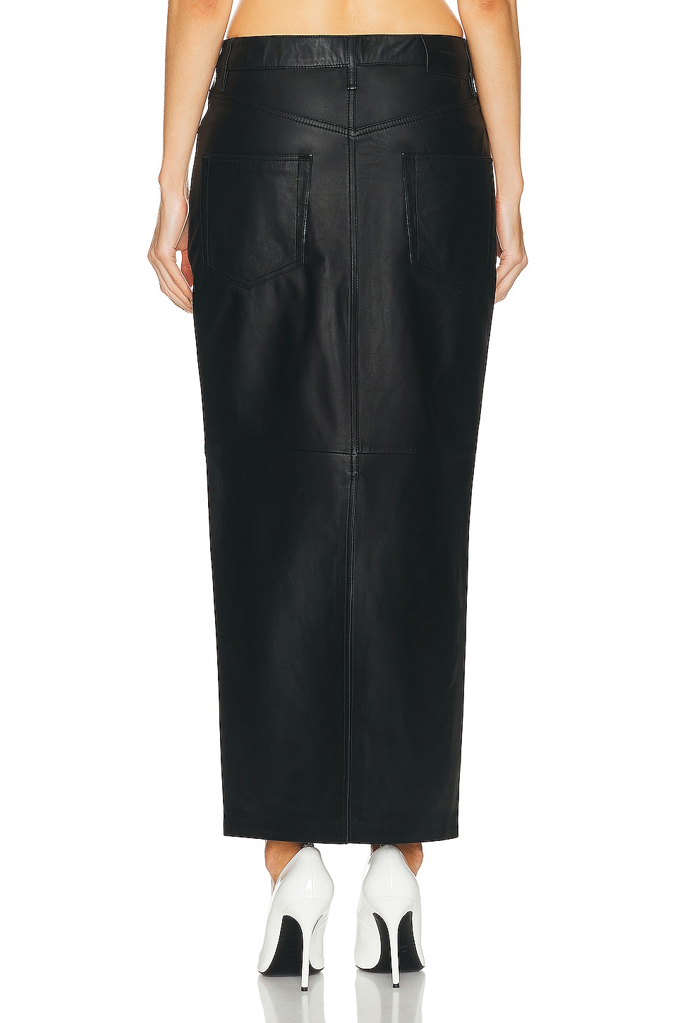 WARDROBE.NYC Leather Column Skirt in Black | FWRD