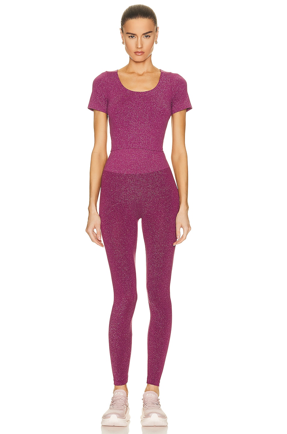 Wolford Shiny Crop Top in Mineral Red & Pink | FWRD