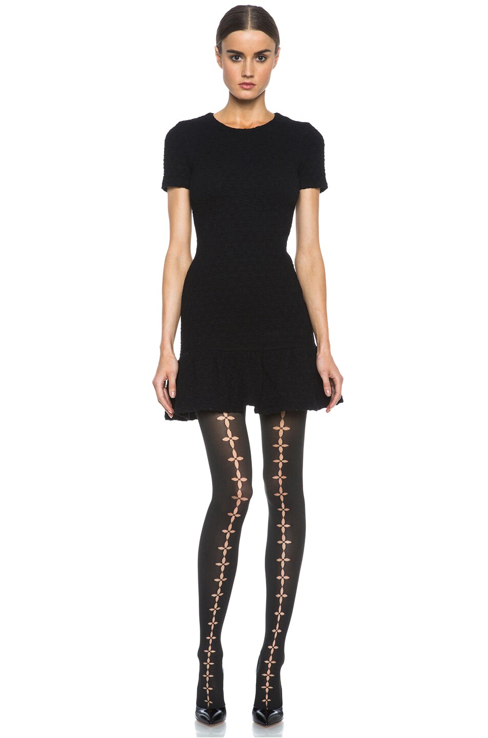 Wolford Phila Tights in Sahara & Black | FWRD