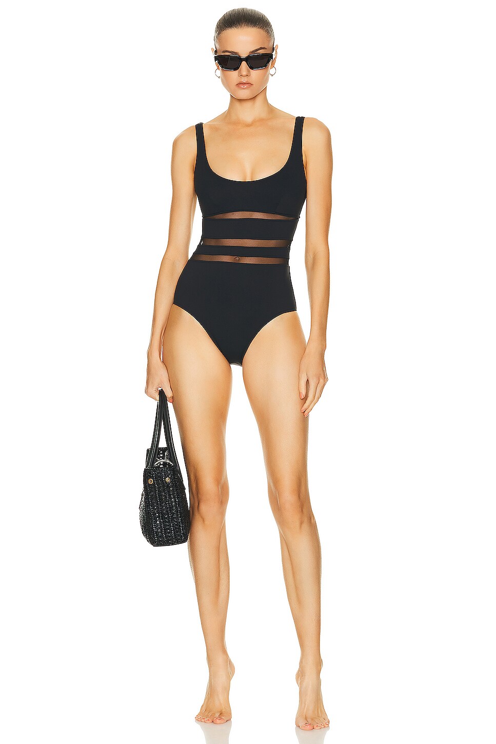 Wolford Fully One Piece Swimsuit In Black Fwrd