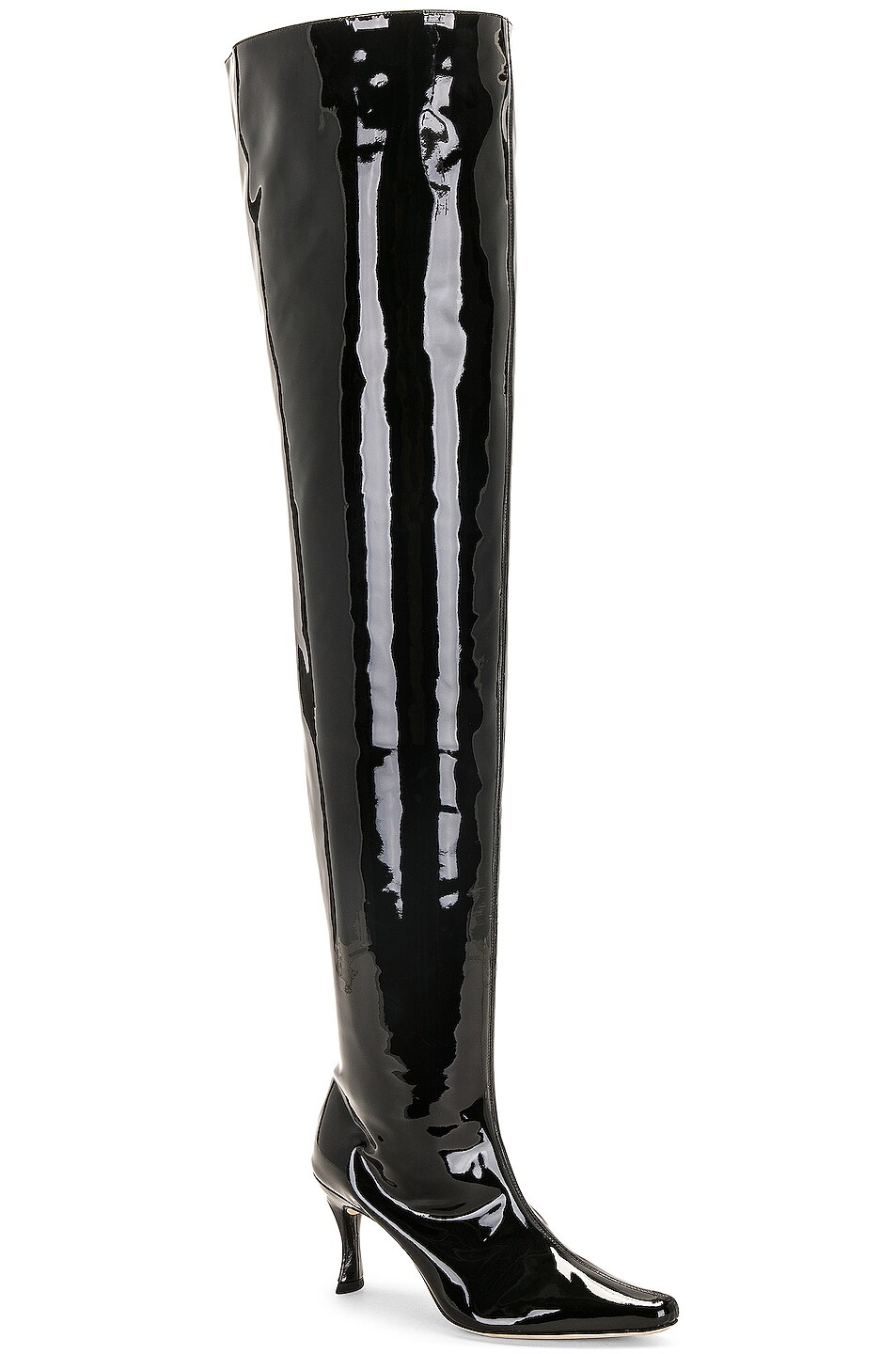 BY FAR Stevie 99 Patent Leather Boot in Black | FWRD
